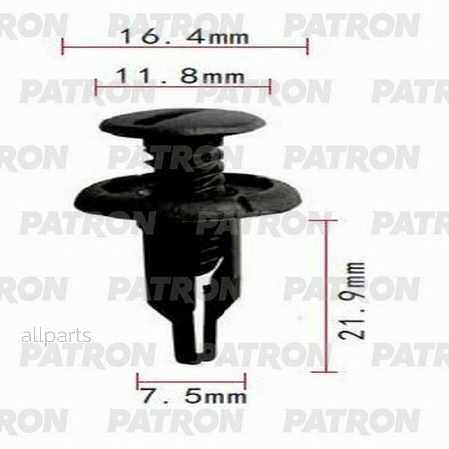 PATRON P37-0723 Клипса пластмассовая HONDA применяемость: внутренняя отделка, задняя панель