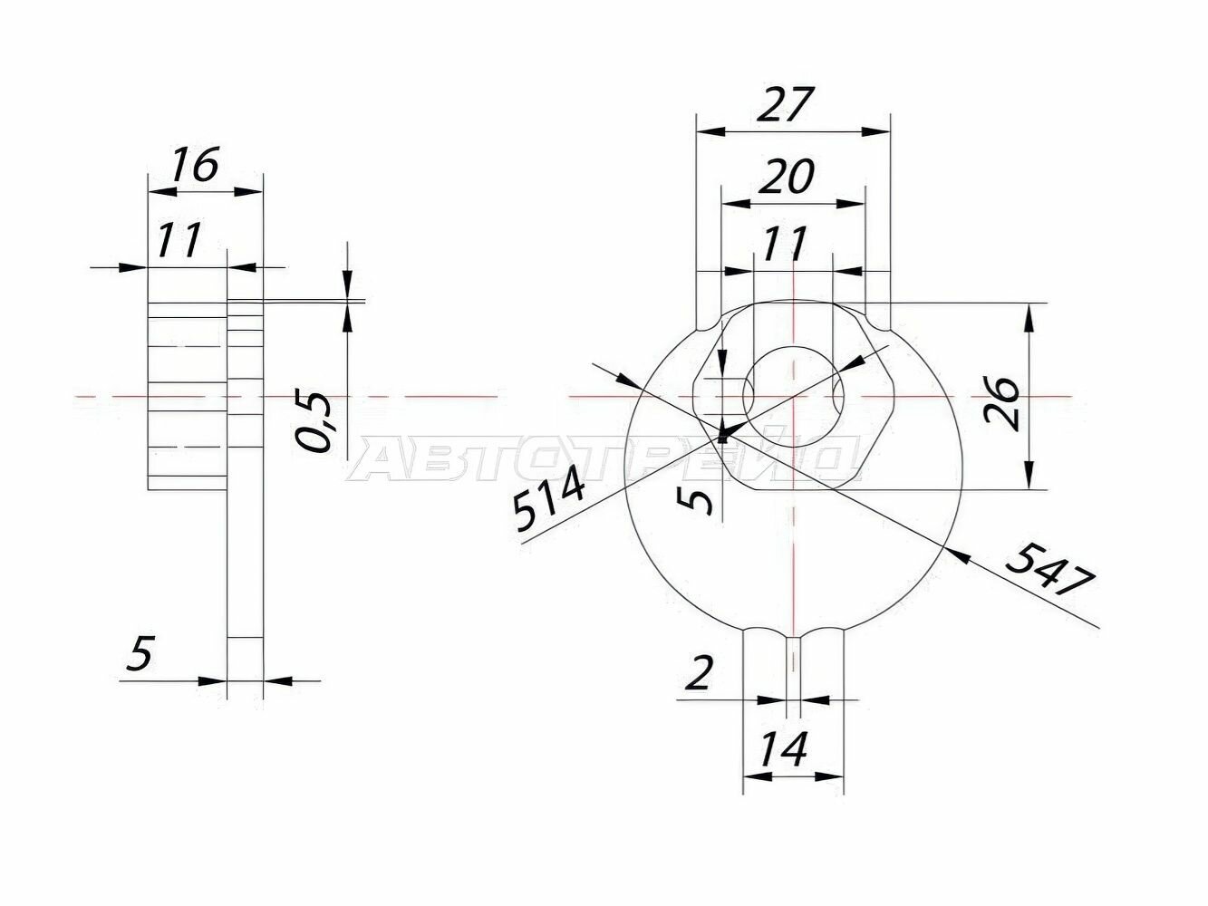 Гайка эксцентрика нижнего рычага для Лексус Gx470, Тойота Хайлюкс, Ленд Крузер, Прадо арт ST4819860011 SAT