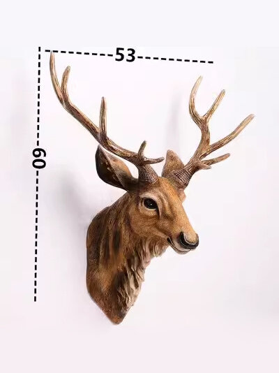 Голова оленя на стену из дерева, рога оленя сборная модель деревянная