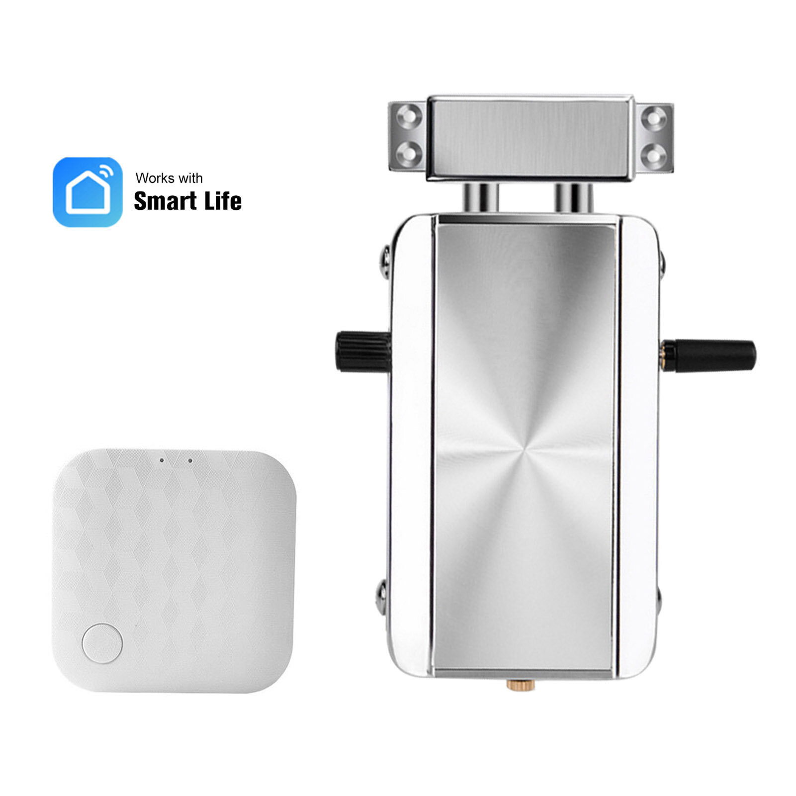 Wi-Fi Умный Дверной Замок Tuya / SmartLife — Комплект для Умного Дома с Дистанционным Управлением, Бесключевым Входом, Электронным Замком, Беспроводной Системой Защиты от Взлома, Засовом и Контролем Д