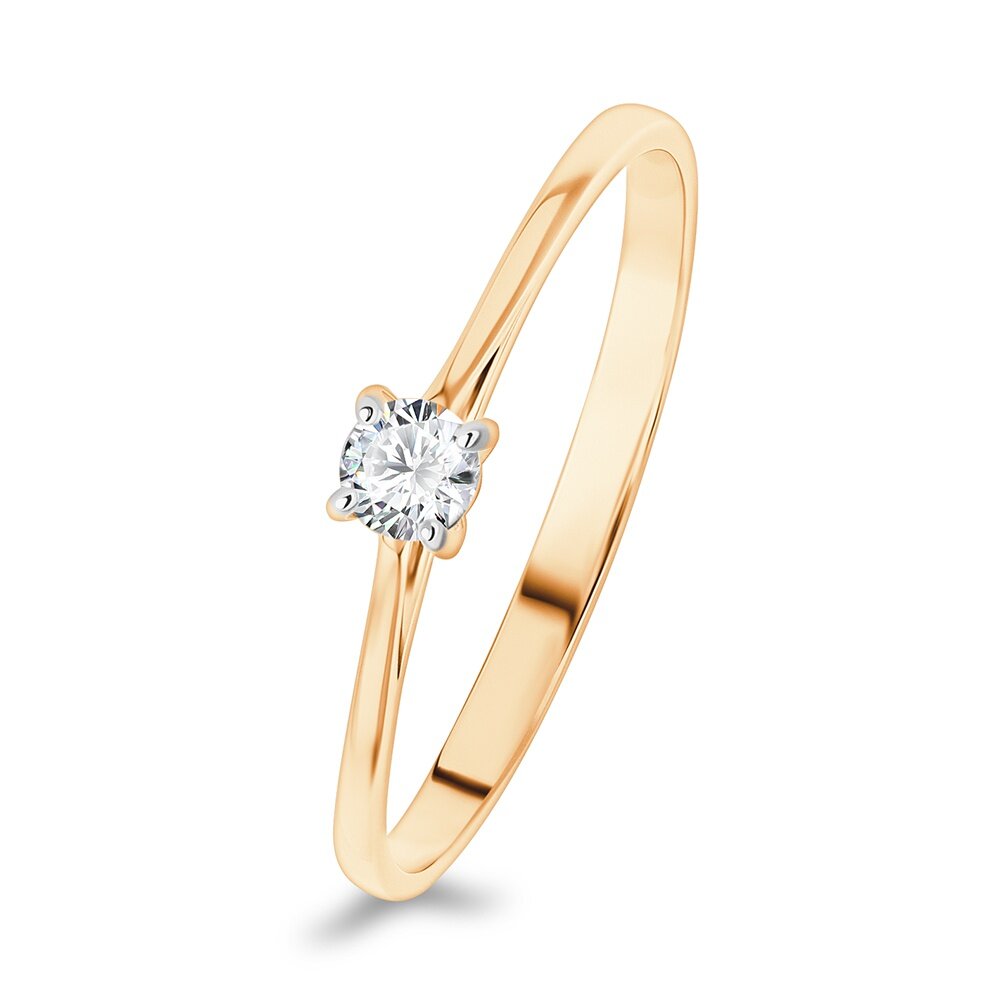 Кольцо, красное золото, 375 проба, золочение, фианит