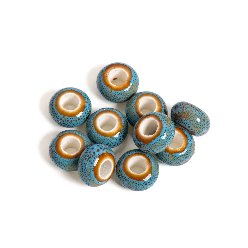 Ретро керамические бусины Midofare 15 мм 10pcs-TCZ434