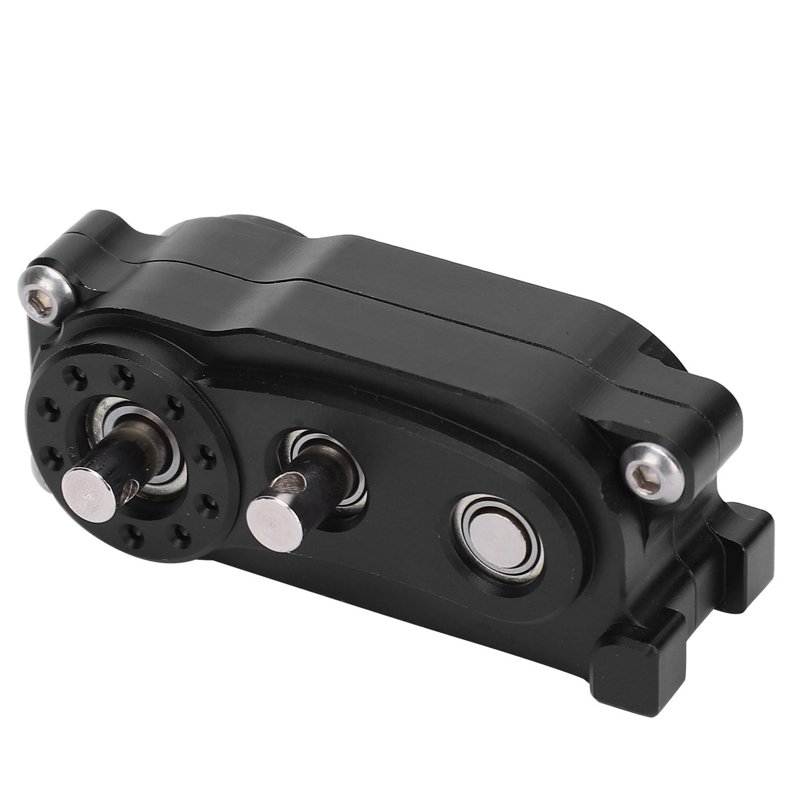 Запасные части для раздаточной коробки с металлическим шасси и колесной базой 313 мм, подходят для радиоуправляемых внедорожников масштаба 1/10, черные.