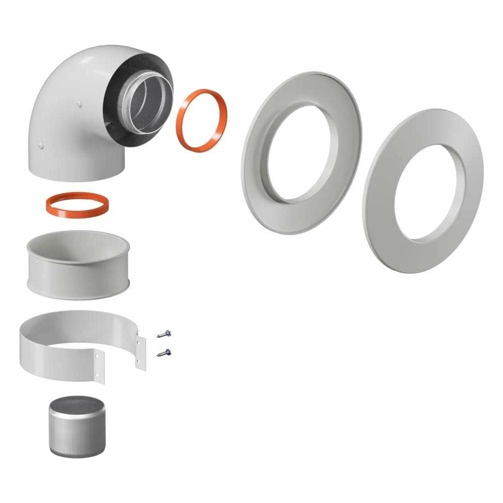 Отвод коаксиальный KRATS 60/100 (Baxi (кроме Nova/Classic), Ariston, Vaillant, Viessmann, Kiturami, Mizudo, Hubert, Beretta,