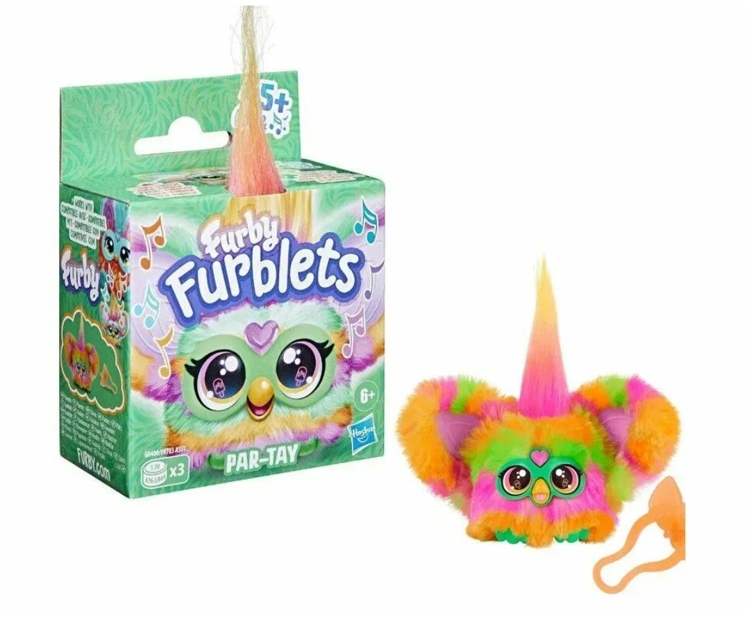 Интерактивная мягкая игрушка брелок Hasbro Furby PAR-TAY 45 звуков G0400