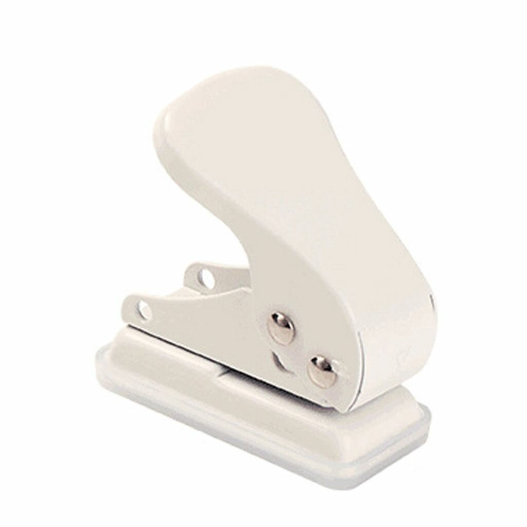10-страничный мини-перфоратор с одним отверстием-белый