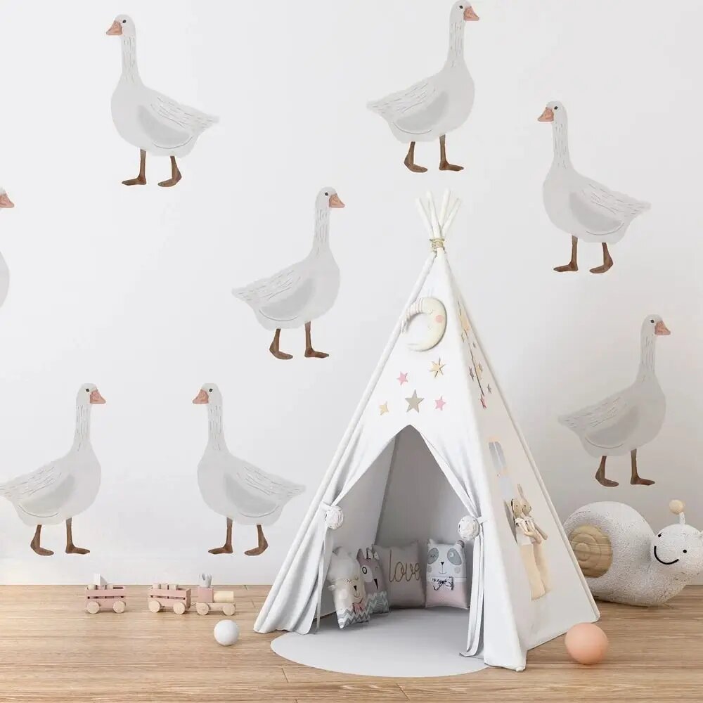 Бумажные обои Pixel&Wall "Белый гусь", Non-Woven Wallpaper, 50cm x 300cm