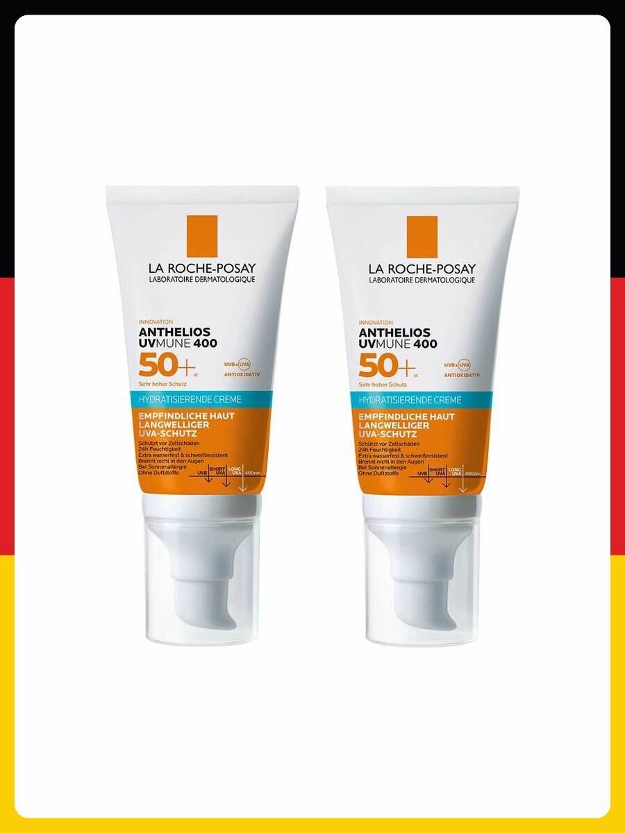 Средство солнцезащитное La Roche-Posay Anthelios UVmune LSF 50+, 2x50 мл