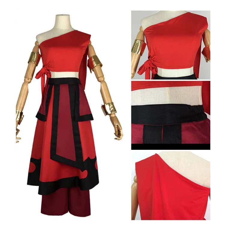 Костюм Катара из Аватара: Последний воздушный мастер Красный, L, Katara-Red