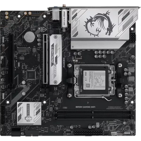 Материнская плата MSI B850M GAMING WIFI Socket AM5 AMD B850 2xDDR5 mATX AC`97 8ch(7.1) 2.5Gg RAID+HDMI+DP