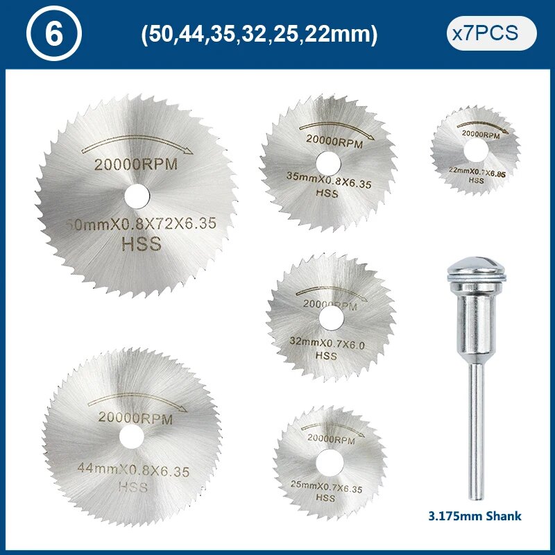 Набор шлифовальных инструментов XCAN для Dremel 7pcs HSS Disc
