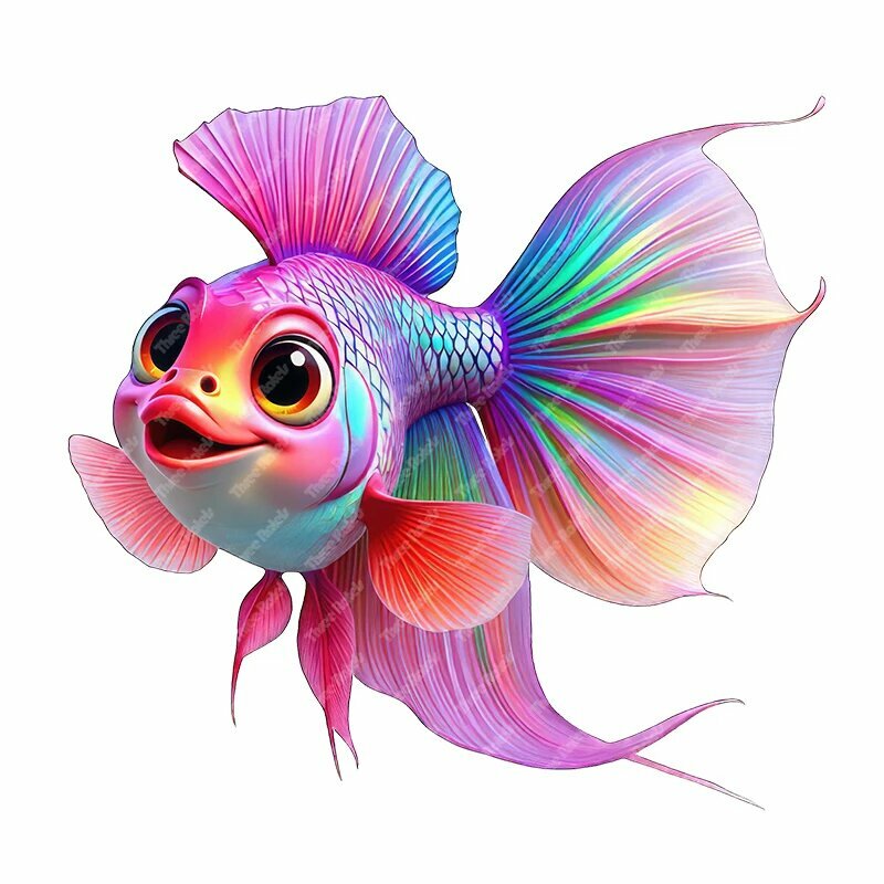 Наклейки для стен Three Ratels CG232 красочные рыбки 50cm( 19.7inch), CG232-4