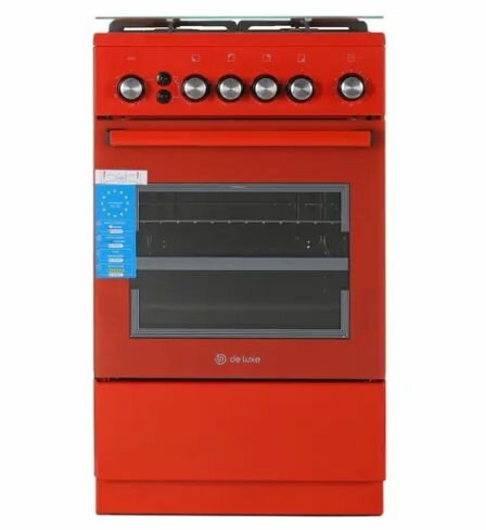 Плита газовая De Luxe 5040.40г (кр) чр 017, терракотовый