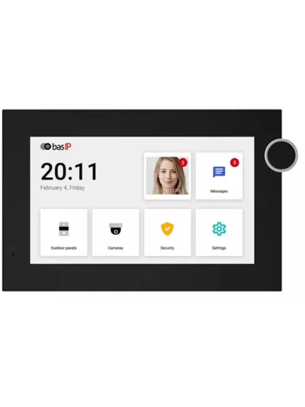 Монитор BAS-IP "AZ-07L", черный, IP-домофон, 7 дюймов, настенный, IP56