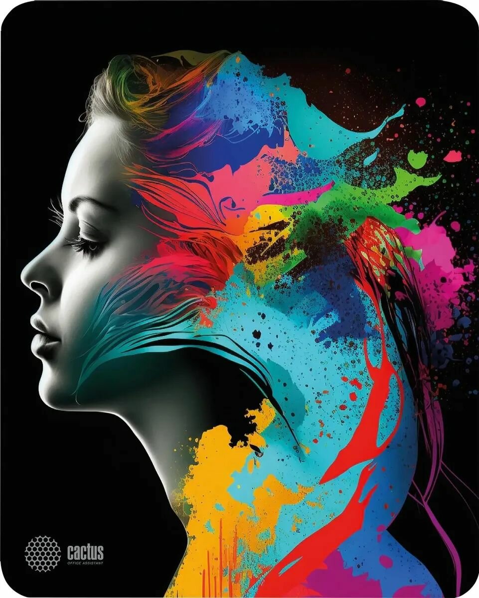 Коврик для мышки Cactus Коврик для мыши Color paint 300x250x3мм (CS-MPC-D08M)