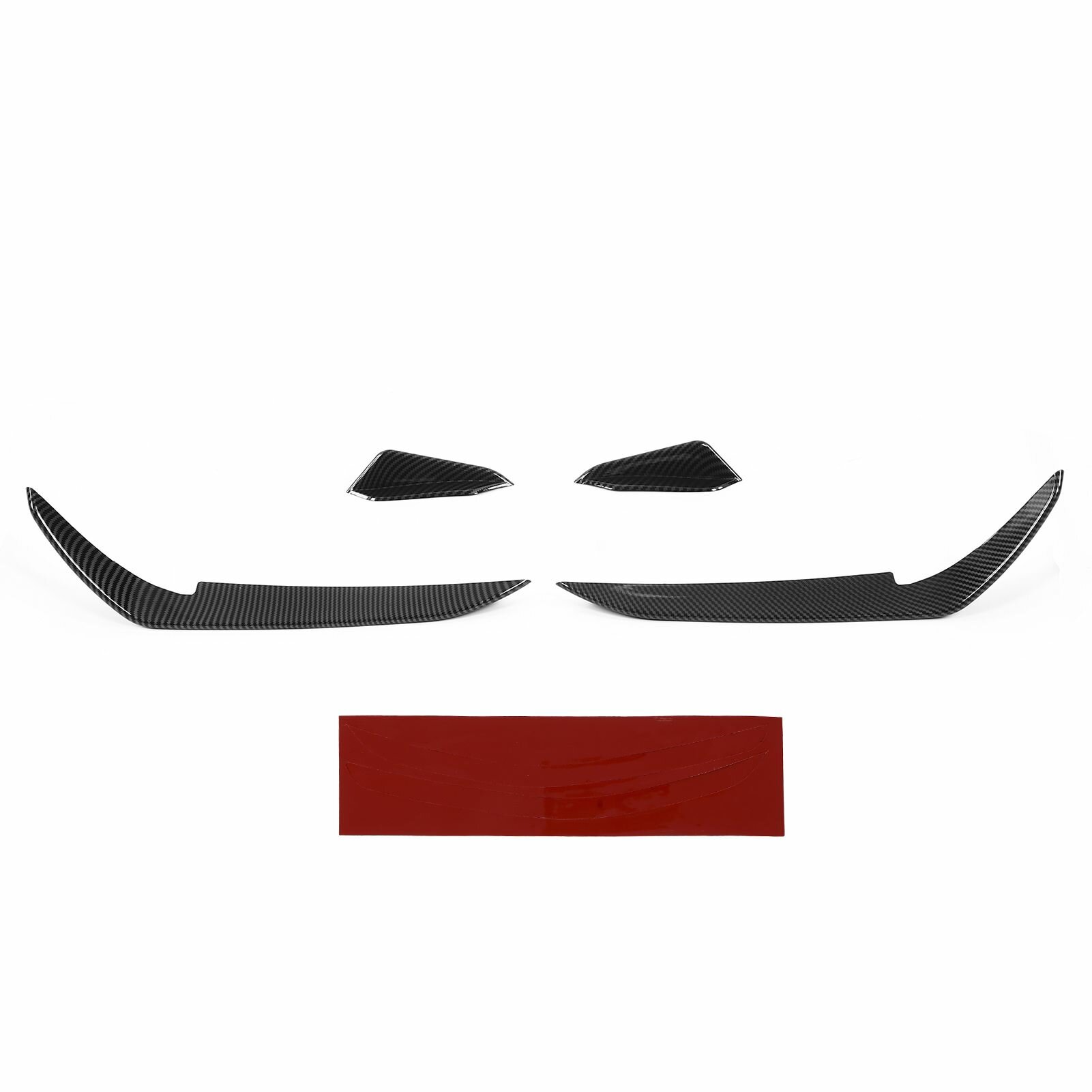 Набор аэродинамических обвесов переднего бампера Canards Wing для MK7.5 R 2017-2020 в стиле карбонового волокна