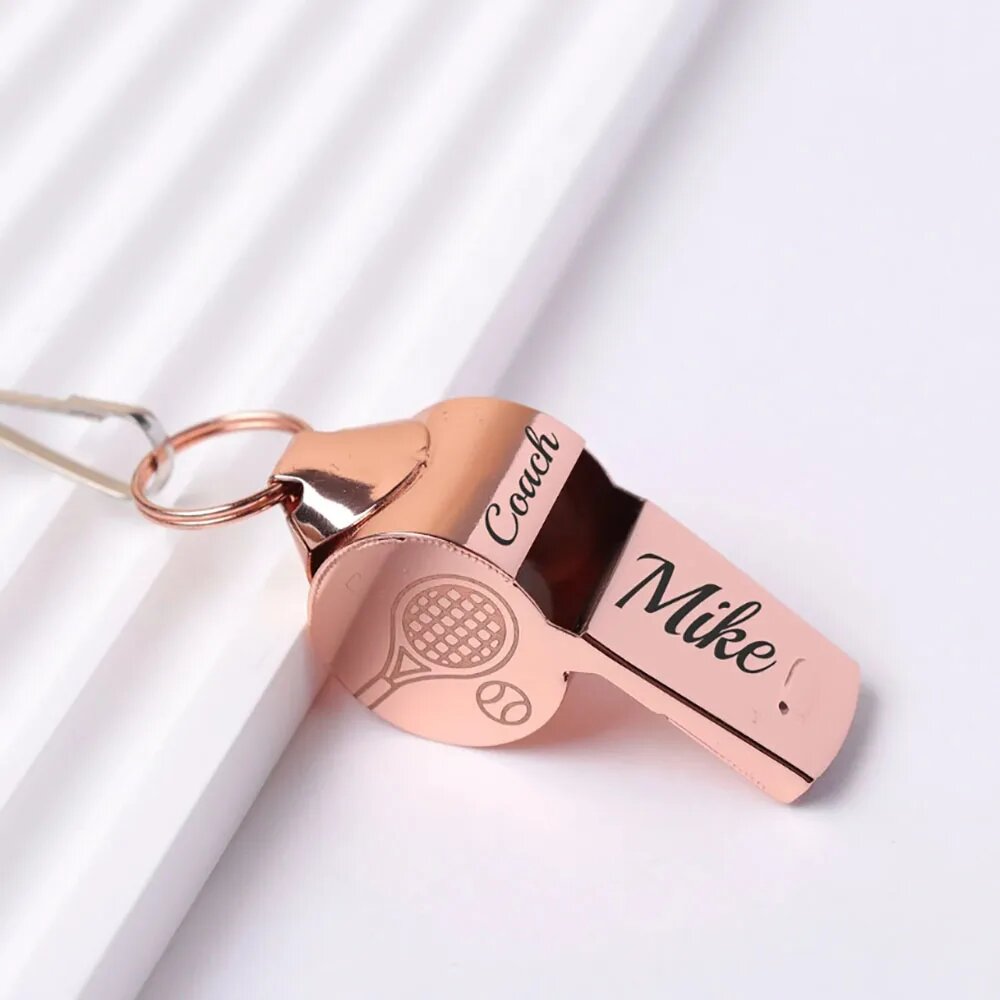 Индивидуальный тренерский свисток из нержавеющей стали Rose gold