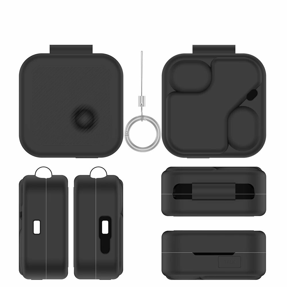 Силиконовый чехол для наушников Nothing Ear (3) оранжевый черный