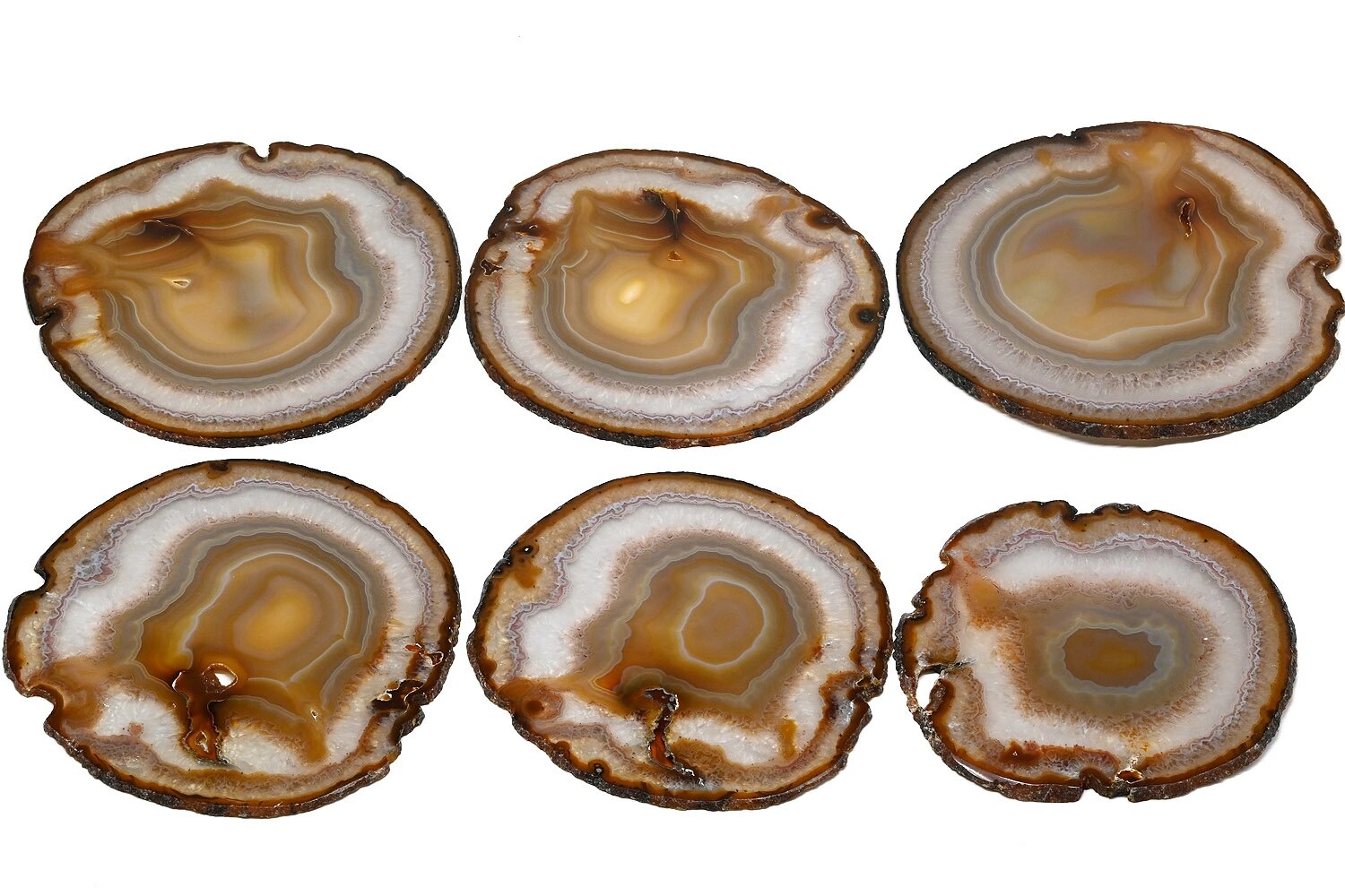 Набор срезов из агата 6шт. 2395г (N)