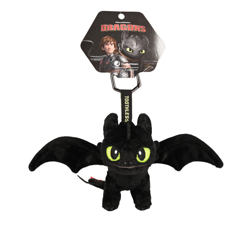 Брелок с мягкой игрушкой Беззубик от Universal Studios «Как приручить дракона», Ночная фурия, Дневная фурия, подвеска на рюкзак