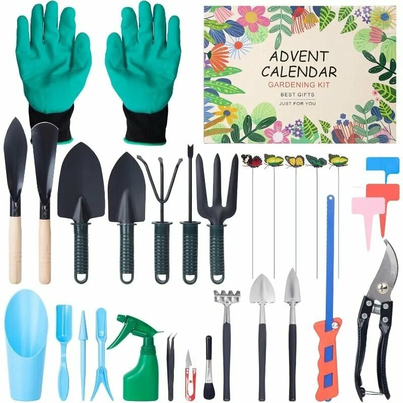 Адвент-календарь 2025 для взрослых Garden Set Tool, обрезка садов Рождественские подарки для любителей садоводства