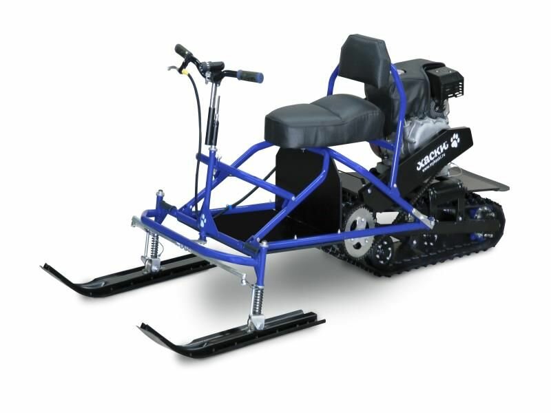 Снегоход Хаски мотобуксировщик с лыжным модулем 7 л. с, 83кг.