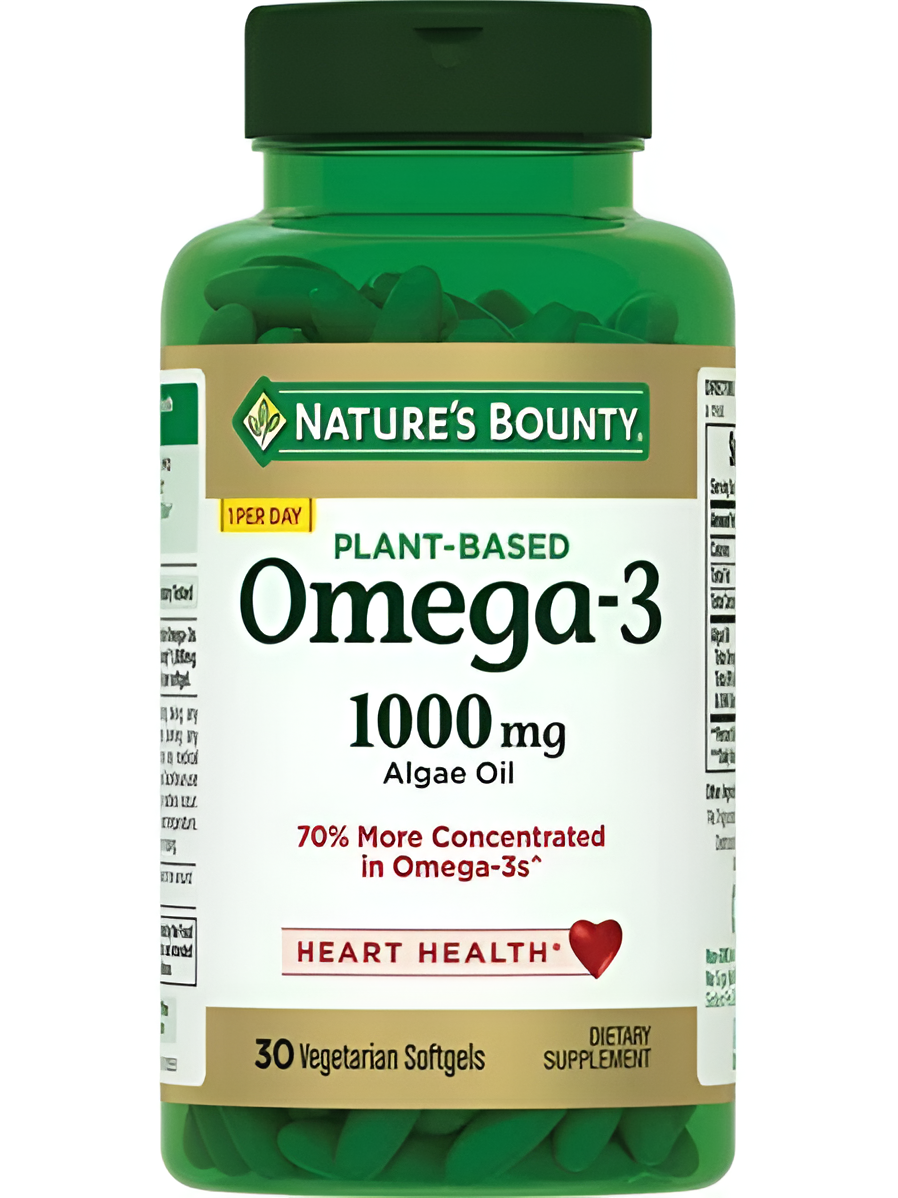 Нэйчес Баунти Омега-3 из морских водорослей капсулы, антиоксидантные свойства 30 шт