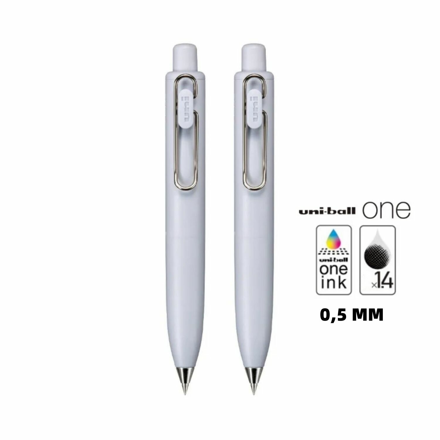 Uni Mitsubishi Pencil Ручка Гелевая, толщина линии: 0.5 мм, цвет: Черный, 2 шт.