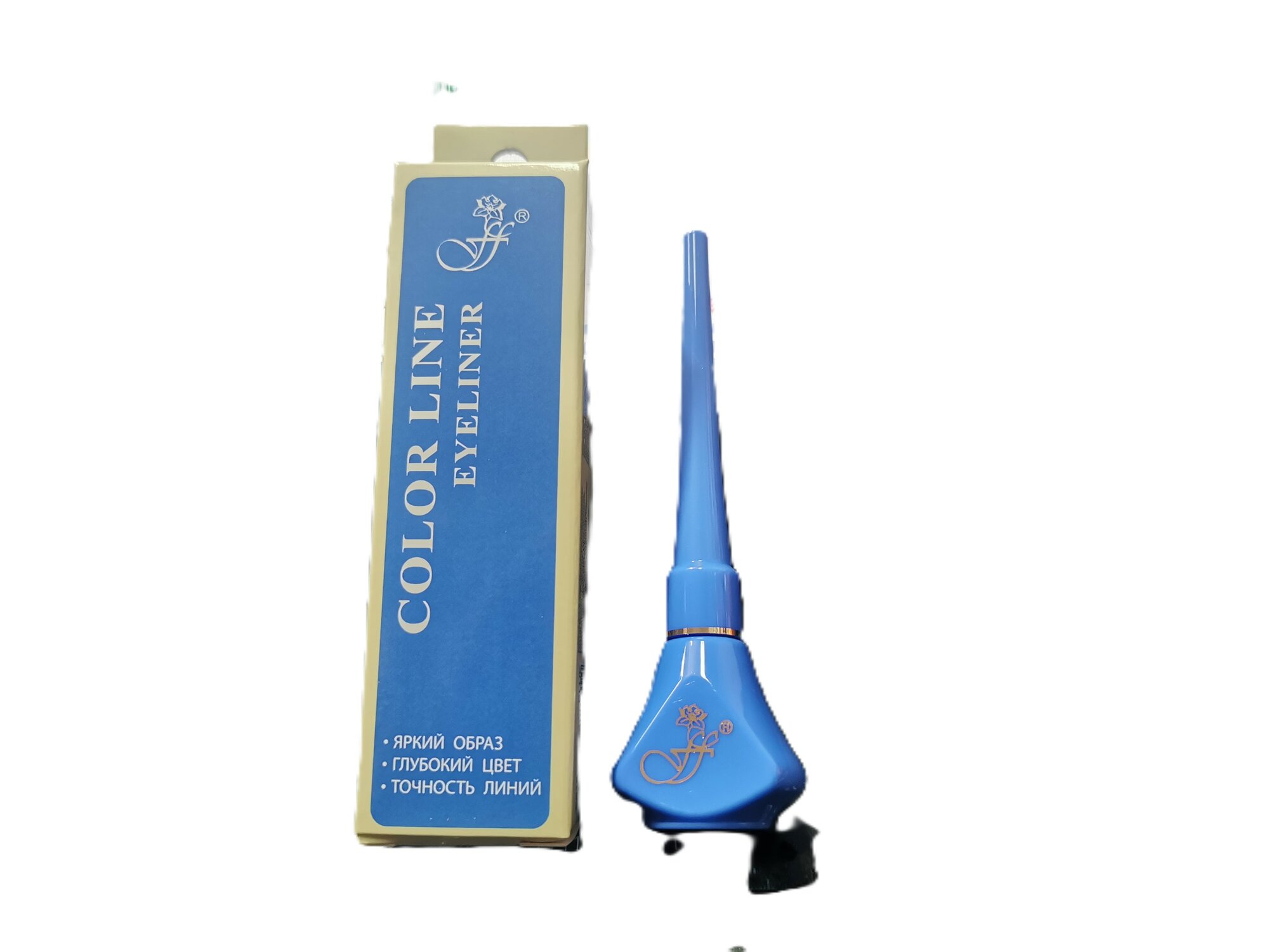 Подводка для глаз FFLEUR E518 , Стойкая к влаге, цвет голубой