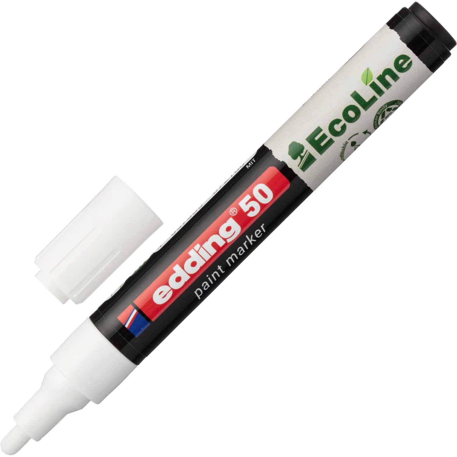 Маркер лаковый E-50 на водной основе, белый, 2-4 мм