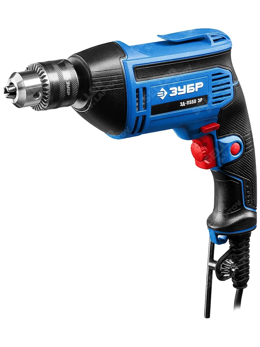 Дрель безударная ЗУБР "Профессионал" ЗД-П550ЭР, быстрозажимной патрон, морозостойкий кабель, 550Вт