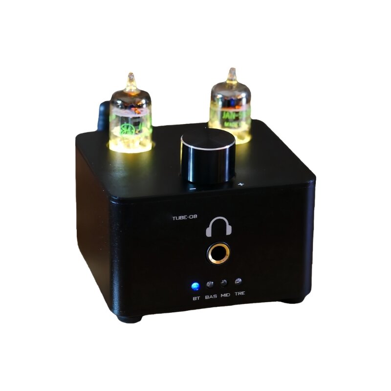 Ламповый Усилитель Для наушников HiFi 5654 Слуховая Коробка С Функцией Предусилителя Металлического Стеклянного Дизайна Для Студийного Использования