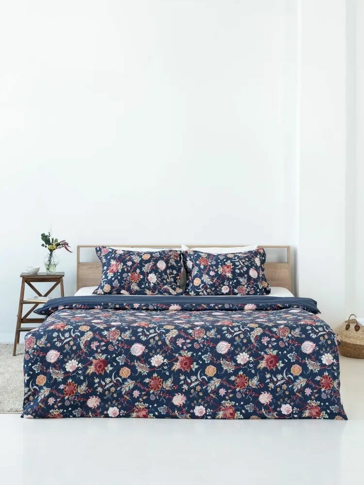 Постельное белье 2 спальное сатин 200х200 нендо (NASSELKLOCKA нэссельклокка икеа)