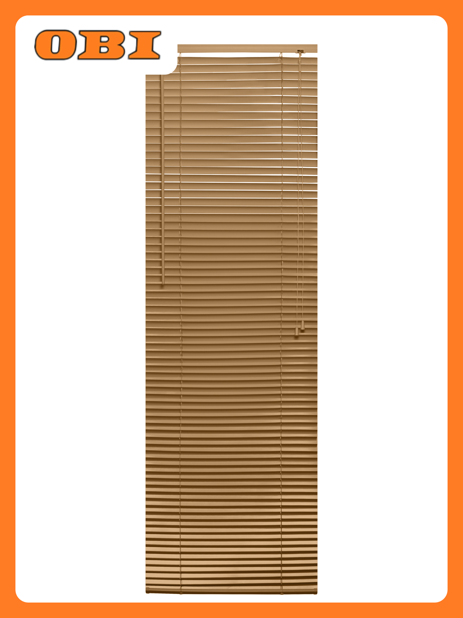Жалюзи Эскар, горизонтальные, алюминиевые, кассетные, бежевые, 50x160 см