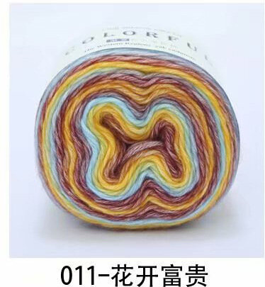 Оптовая пряжа с логотипом, градиентная, для тортов, бархатная, ручной вязки, мягкая и теплая, оптовая пряжа для шарфов и шапок, средней тонкости