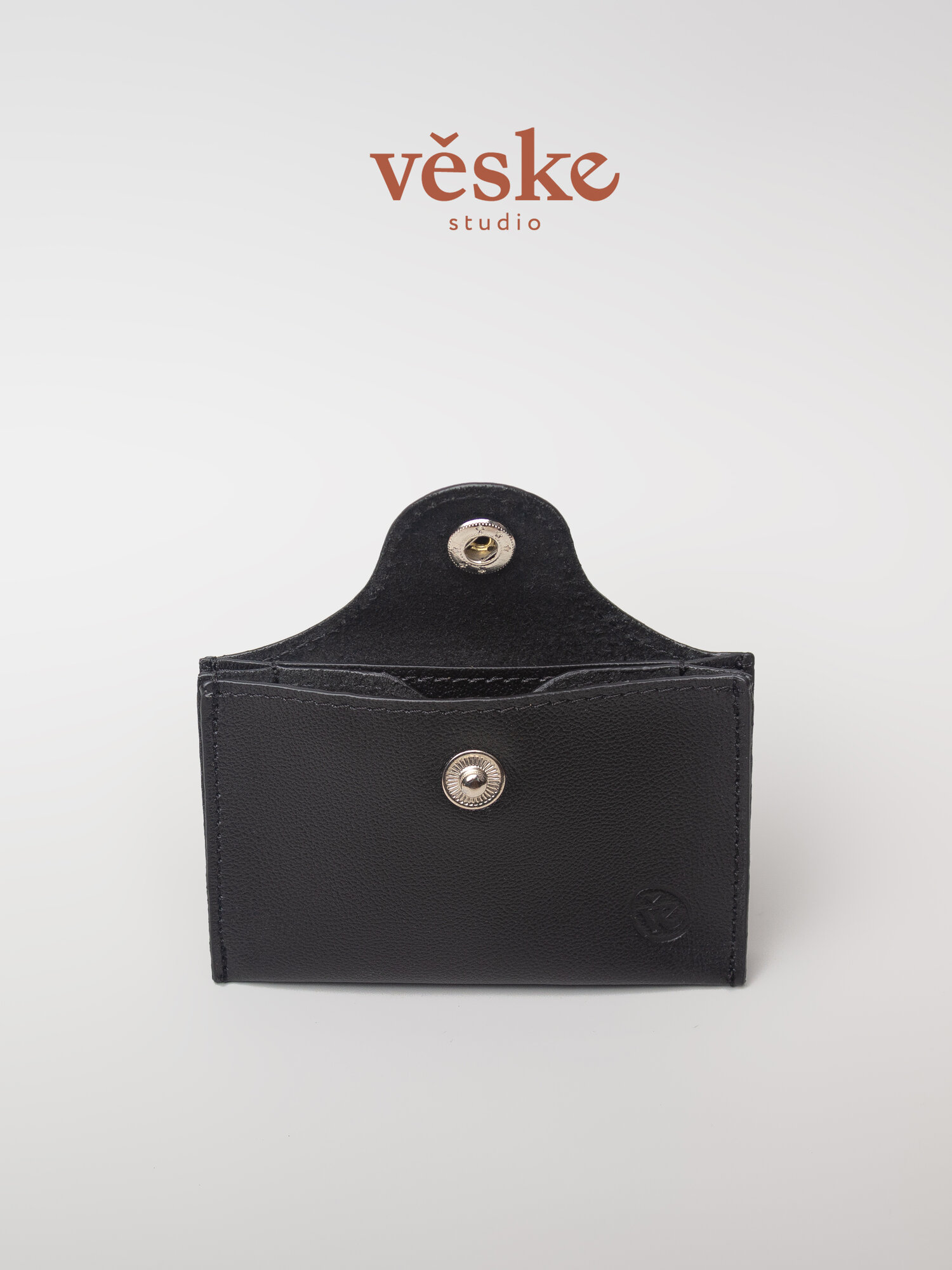 Кошелек veske studio, фактура гладкая, черный — фото 1