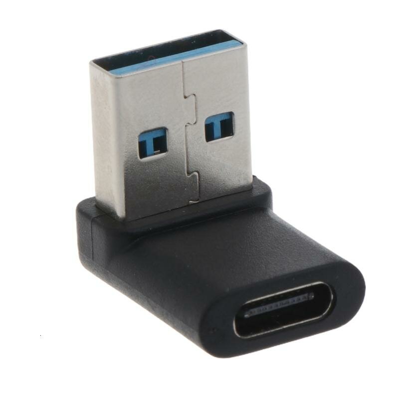 Угловой адаптер USB C женский — USB 3.0 мужской 90 градусов