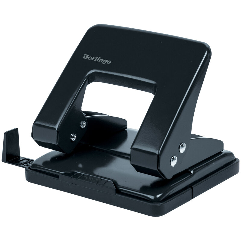 2 шт. Дырокол Berlingo "Universal" 20л, металлический, черный, с линейкой