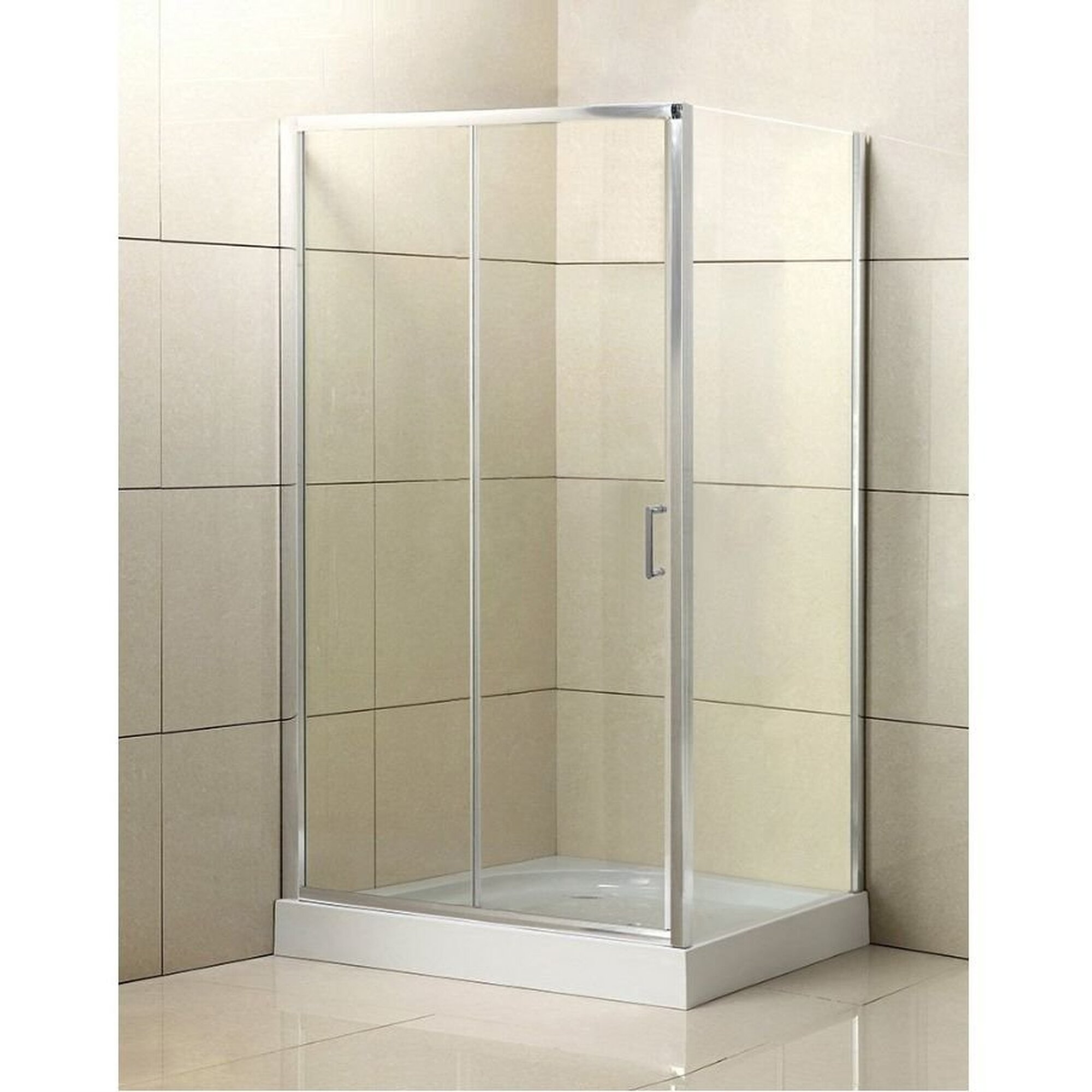 Душевой уголок BelBagno UNO-AH-1-120/100-C-Cr хром, стекло прозрачное 5 мм (1200х1850х1000)