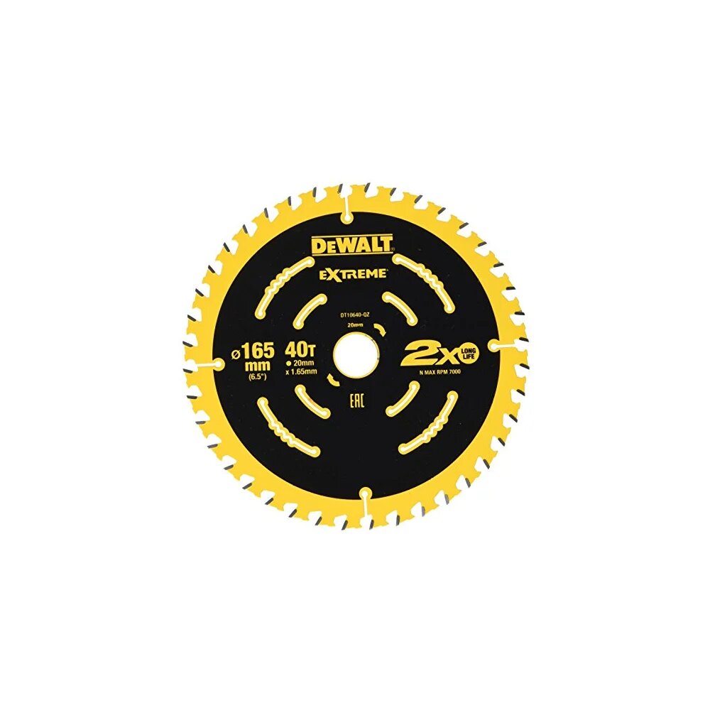 Пильный диск EXTREME 165/20, 40 зубьев DEWALT DT10640