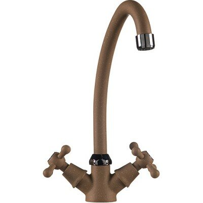 Rossinka Смеситель Rossinka Y02-71-Beige для кухни с поворотным изливом 260 мм, бежевый