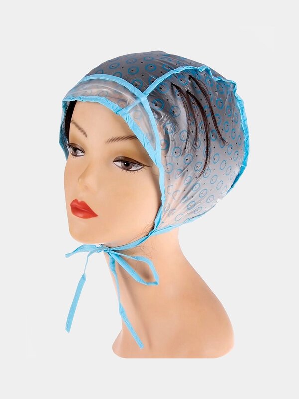 Шапочка для мелирования с разметкой и зонированием, голубая