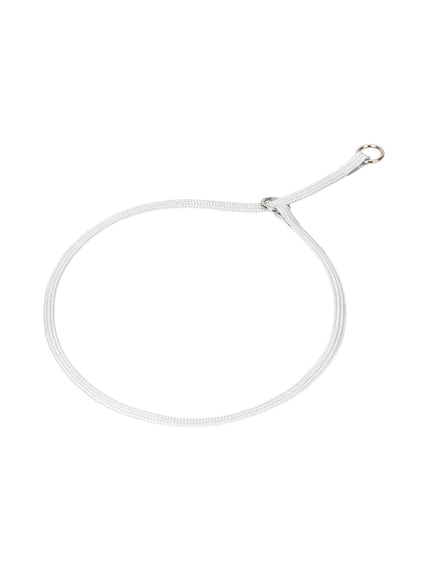 Ошейник для собак ZooOne, удавка с 2-я кольцами, 5 мм, 50 см, белый, 76-2291