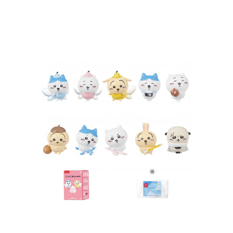 MINISO x Chiikawa Набор коллекционных фигурок "Счастье", Single Mystery Box (Random Style)+Face Towel