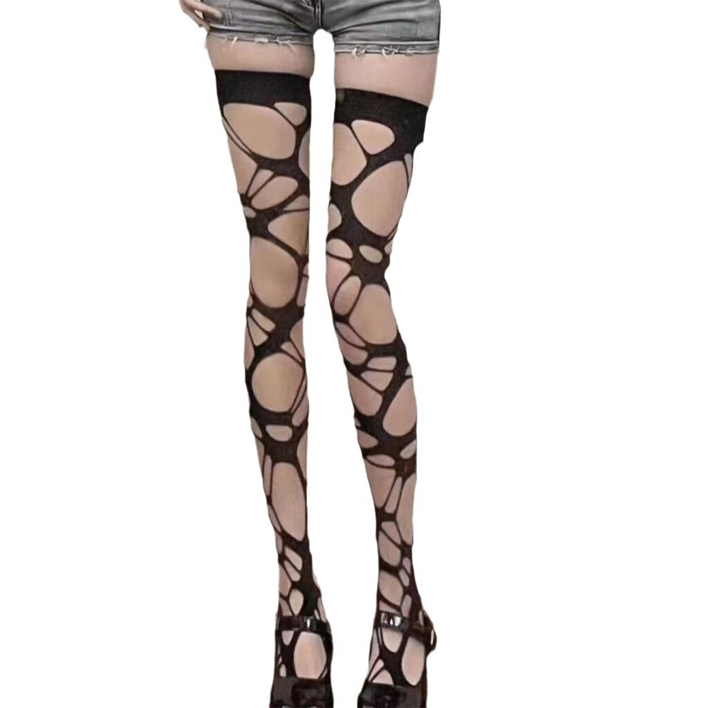 Женские прозрачные тонкие гольфы выше колена, потертые гольфы до бедра, Чулки