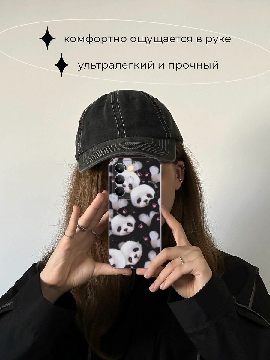 Силиконовый чехол на Realme C85 / Реалми C85 с принтом Море панд — фото 1