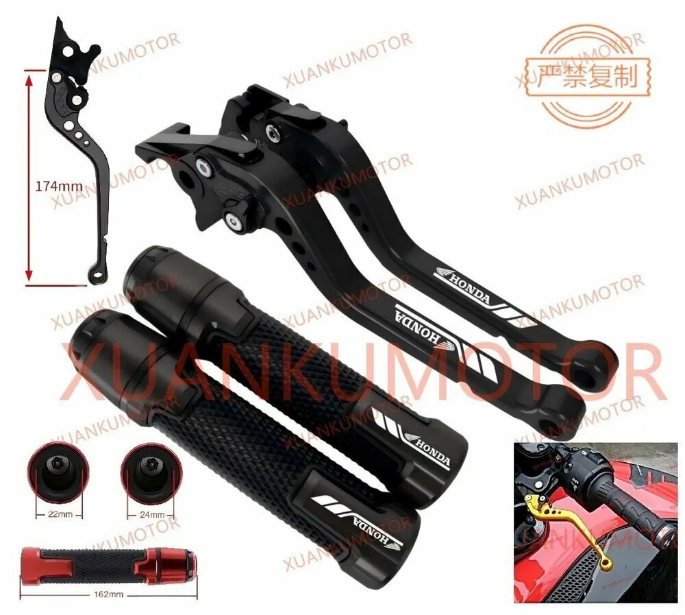 Для Honda CBR600 F2/F3 F4 F4i 1991-2007, DEAUCILLE 700 CBF600/SA 2006-2007, CB900 Hornet 2002-2006. Ручка тормозной системы мотоцикла и противоскользящая накладка на руль Хонда 0123456789