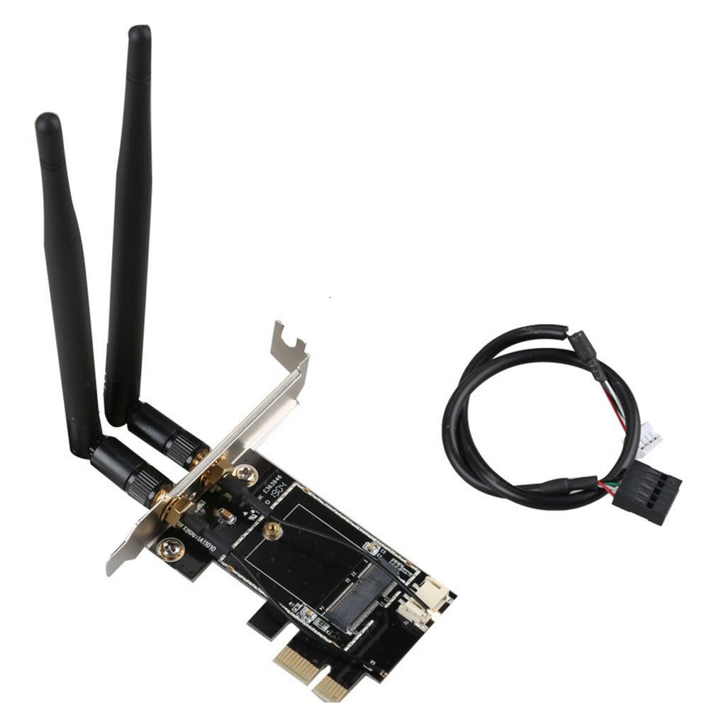 Адаптер PCIe-1x в NGFF-E-key для Wi-Fi, Черный
