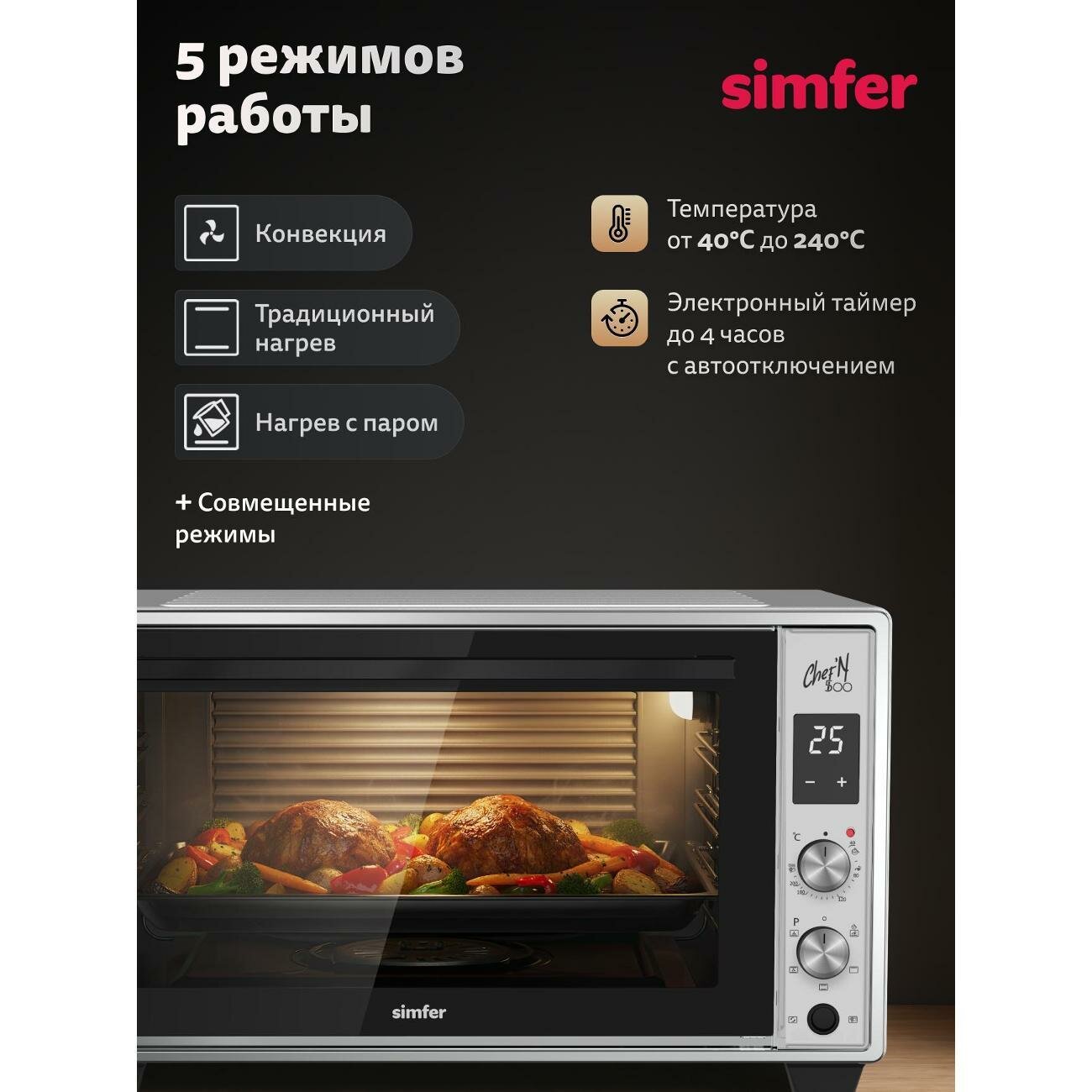 Мини печь Simfer M50C03 — фото 1