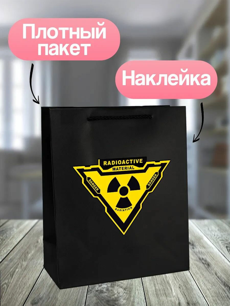 Пакет подарочный Метро 2033, упаковка для подарка, 26х31 см — фото 1
